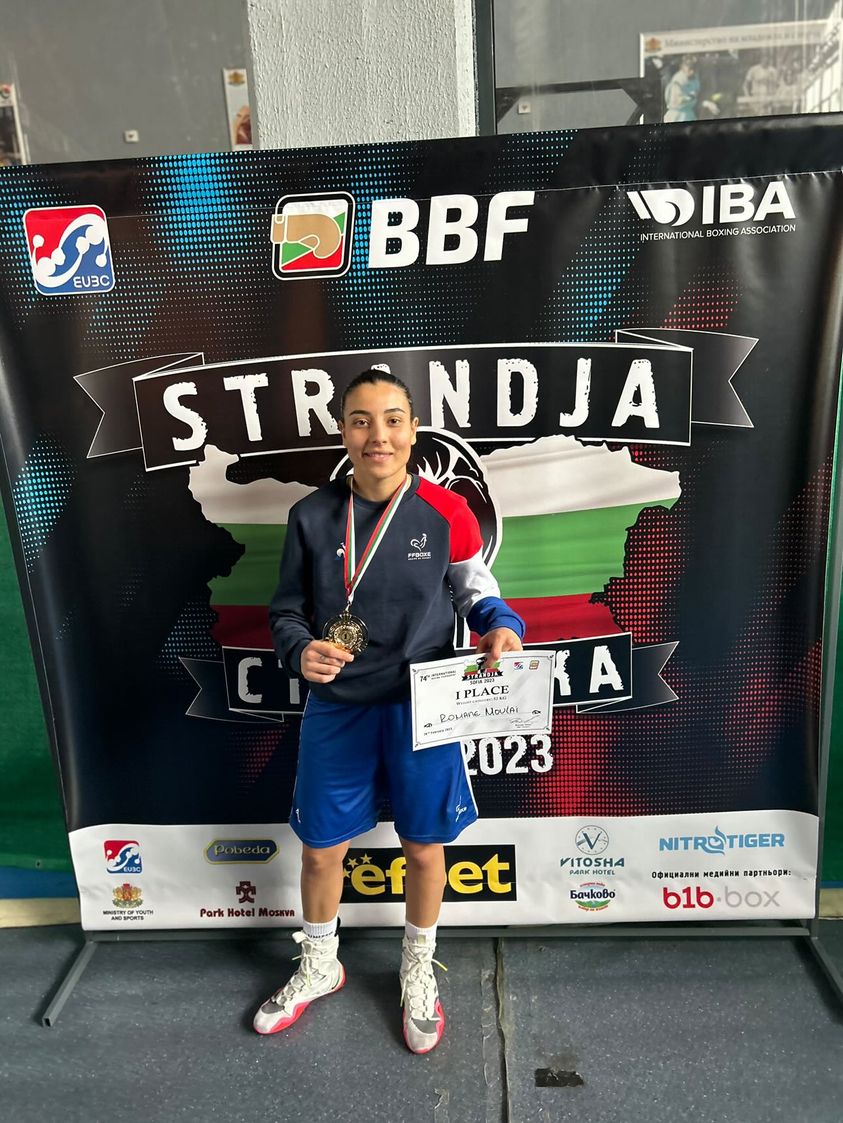 Romane Moulai en or au Strandja Cup 2023 - Fédération Française de Boxe